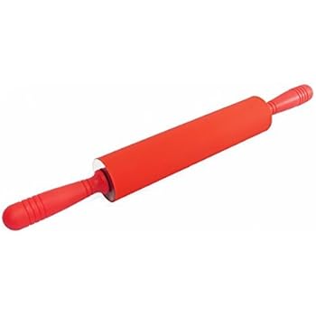 Amazon.com: Silicone Rolling Pin - Red - Non Stick - Siliroller ...