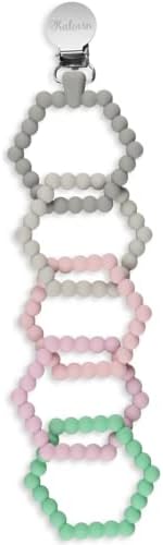 Kalovin Teether Rings, Silicone Sensory Teething Ring, Baby Teether ...