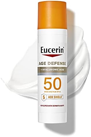 Eucerin Age Defense Face Sunscreen Lotion with Hyaluronic Acid, 2.5fl ...