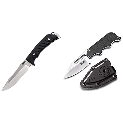 SOG Pillar Fixed Blade Knife- Full Tang 5 Inch S35VN Steel Blade ...