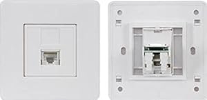 Network RJ-45 Keystone Faceplate, Single Outlet: Amazon.co.uk: Electronics