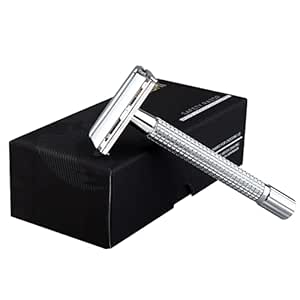 Amazon.com: WEISHI Butterfly Open Double Edge Safety Razor Chrome Long ...