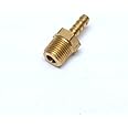 FasParts 1/8" Hose ID/Hose Barb to 1/8" Male NPT MIP MPT Straight Brass Fitting Fuel/Air/Water ...