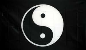 Amazon.com : 3'x5' YIN-YANG FLAG, yinyang, yin/yang, yin yang, peace ...