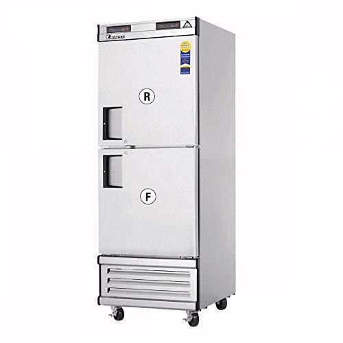 Everest EBWRFH2 29-1/4" One Section Two Half Door Upright Reach-In Dual ...