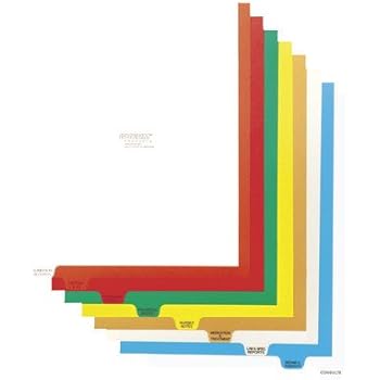 Amazon.com : Omnimed 220911 16 Tab Preprinted Poly Chart Dividers with ...
