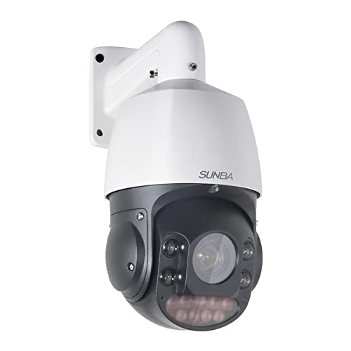 SUNBA 5MP IP PoE+ PTZ Camera Outdoor, 20x Optical Zoom, Two-Way Audio ...