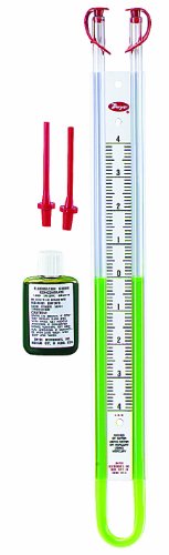 Dwyer Flex-Tube Series 1221 U-Tube Manometer, 200-0-200mm WC Using Red ...