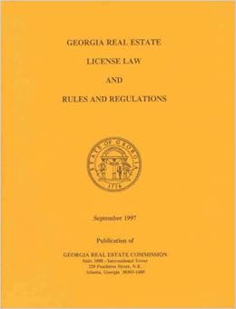 Georgia Real Estate Licensing and Appraiser Laws and Regulations ...