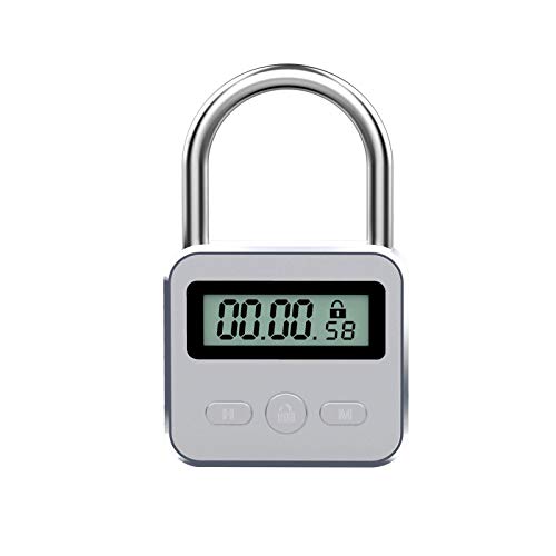 Metal Time Padlock - 99 Hours Max Timing with LCD Display Micro USB ...