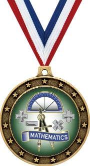 Amazon.com : Mathematics Gold Medals - 2 1/2" Universe Star Math Medal ...