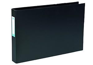 Elba A3 30mm Oblong PVC 4 D Ring Binder - Black: Amazon.co.uk: Office ...