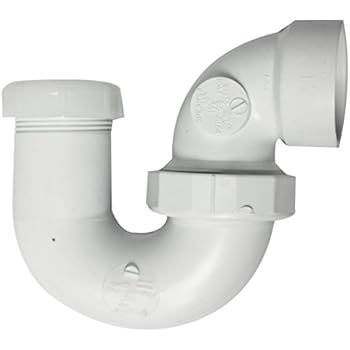 Canplas 193212E PVC DWV P-Trap with Union, 2-Inch, White - Pipe ...