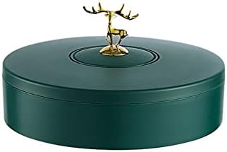 سعر Rotatable Fruit Tray，Dry Fruit Tray with lid and Compartment，Fruit ...