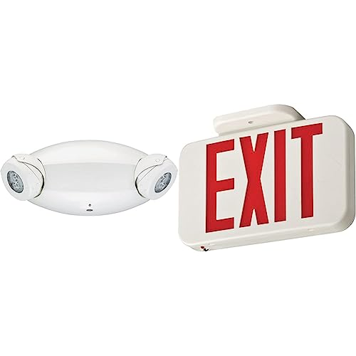 Lithonia Lighting ELM4L Quantum LED Emergency Light, White & EXRG EL M6 ...