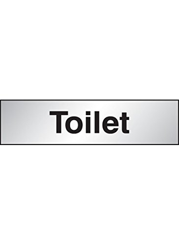 Caledonia Signs 59119 Toilet Label, Engraved Aluminium Effect Pvc, 140 ...