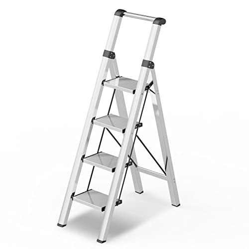 Small - Step Ladder Aluminum Lightweight Folding Anti-Slip Step Ladder ...
