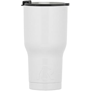 Amazon.com | RTIC Double Wall Vacuum Insulated Tumbler, 20 oz, White ...