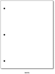 Amazon.com : 3 Hole Paper 8 1/2 X 11 - 250 Papers Per Pack (White ...