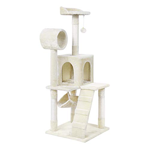 Yaheetech Cat Tree House Condo Perch Pet Tower for Cats & Kittens in ...