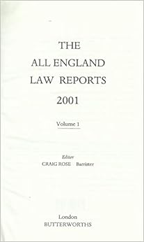 The All England Law Reports 2001, Volume 1: Amazon.co.uk: Books