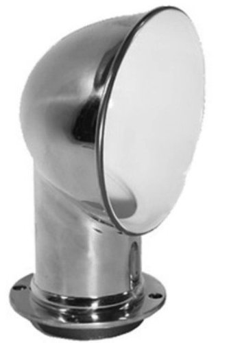 4" White Round Pressed 316 Stainless Steel Cowl Vent Incl. Deck Plate ...