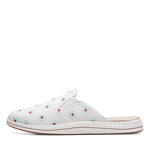 Clarks Size 8 M BREEZE SHORE Natural Canvas Floral Loafers Women's ...