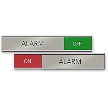 Amazon.com : Alarm On/Off Slider Nameplate and Sign (Red/Green, 6 x 1 ...
