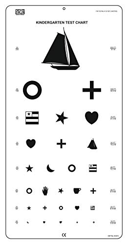 Kindergarten Distance Vision Chart with Black Symbols 6m / - Want It All