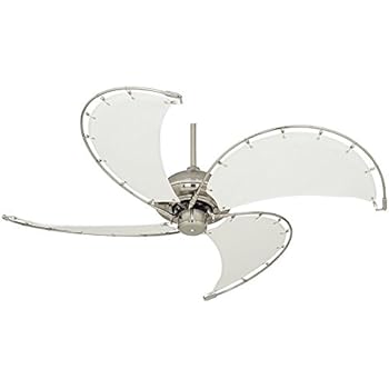 Raindance Nautical Ceiling Fan in Pure White with 52" Spring Frame ...