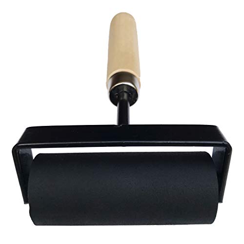 S&X Rubber Hand Roller,3-Inch Wide Wheel,Ideal for Print,Ink,Stamping ...