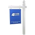 Amazon.com : 4Ever Products Vinyl PVC Real Estate Sign Post - White - 5 ...