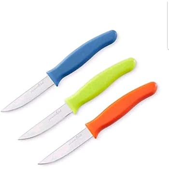 Amazon.com: Kitchen Paring Knife Set of 3 - Orange | Blue | Green ...
