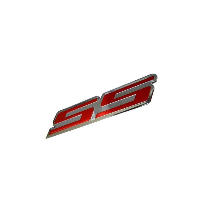Buy SS Super Sport RED Highly Polished Aluminum Silver Chrome Car Truck ...