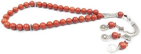 REBUY Red Jasper Stone Prayer Beads Tasbih Natural Misbaha Rosary ...