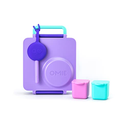 OmieBox Bento Box for Kids + OmieBox (2 pack) Leakproof Dips Containers ...