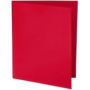 Amazon.com : Ultra Pro - 10 Pack, Red 2-Pocket Folder with Clear Outside Pockets : Office Products