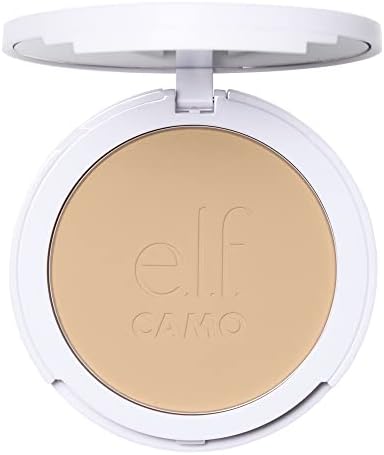 e.l.f. Camo Powder Foundation, Lightweight, Primer-Infused Buildable ...