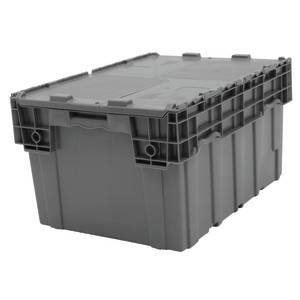 Amazon.com: Grey Storage Totes with Hinged Lids: Industrial & Scientific