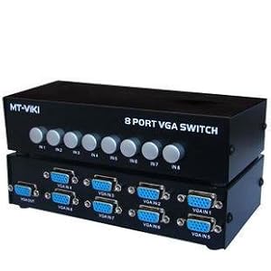 Amazon.com: 8 Port VGA Video Switch - 8 VGA Input to 1 VGA Output - 8 ...