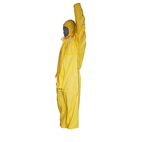 Raytex Yellow Disposable Chemical Protection Coveralls with Hood ...