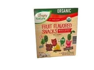 Amazon.com : Simply Nature Organic Fruit Flavored Snacks NON-GMO Mixed ...