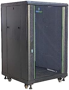 ProRack 18U 600*600 Standing Network Rack with glass door, 1 fan, 1 ...