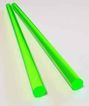 Amazon.com: 2 Pcs 1/2" Diameter x 12" Clear Green Fluorescent ...