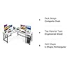 Coleshome L Shaped Computer Desk 66" with Storage Shelves, Corner ...