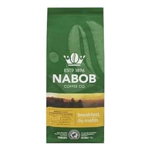 Amazon.com : Nabob Ground Coffee, Breakfast Medium Roast, 300g ...