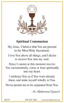 Amazon.com : Spiritual Communion Prayer Card : Everything Else