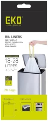 EKO Size F-1 Bin Liners For Dual Compartment Kitchen Bins - 18-28 Litre ...