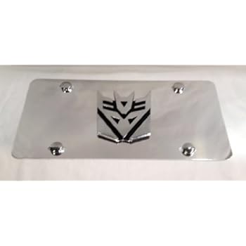 Amazon.com: Transformers Decepticon Front License Plate Black - 4 caps ...