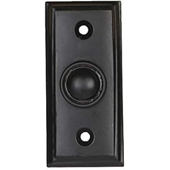 Solid Brass Rectangular Contemporary Bell Button (Paint Black ...